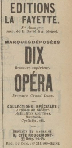 David; Monod; Éditions Lafayette;